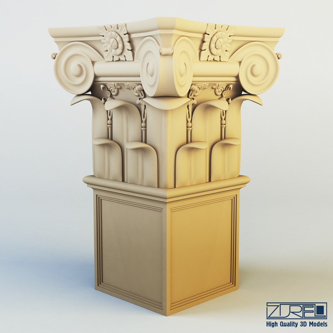 3d model of column capital