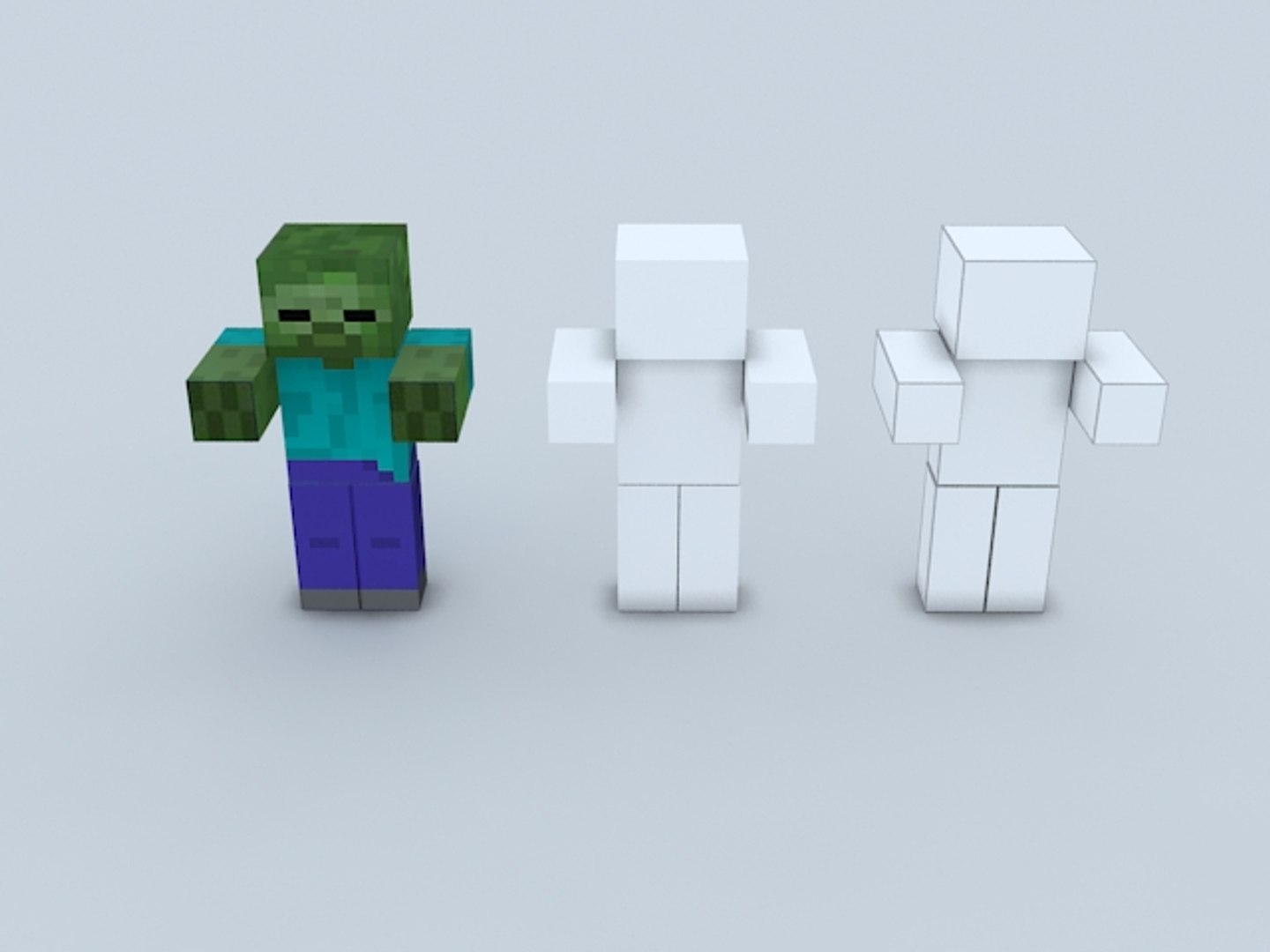 Free Max Model Minecraft Zombie