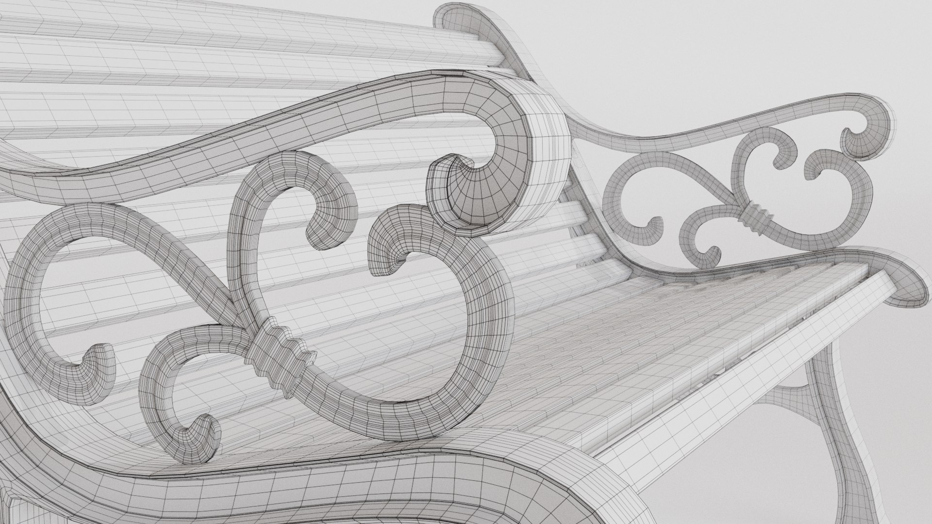 3D Garden Bench Model - TurboSquid 1701267