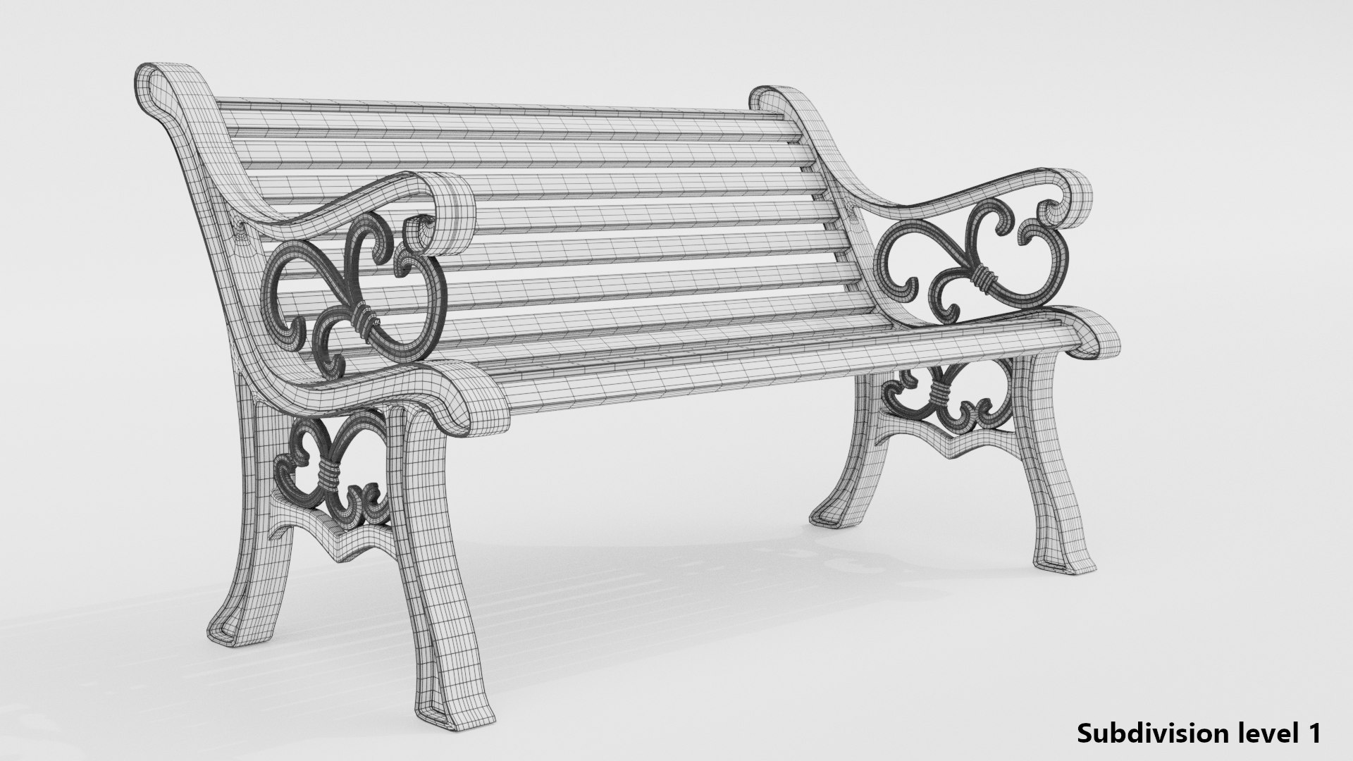 3D Garden Bench Model - TurboSquid 1701267