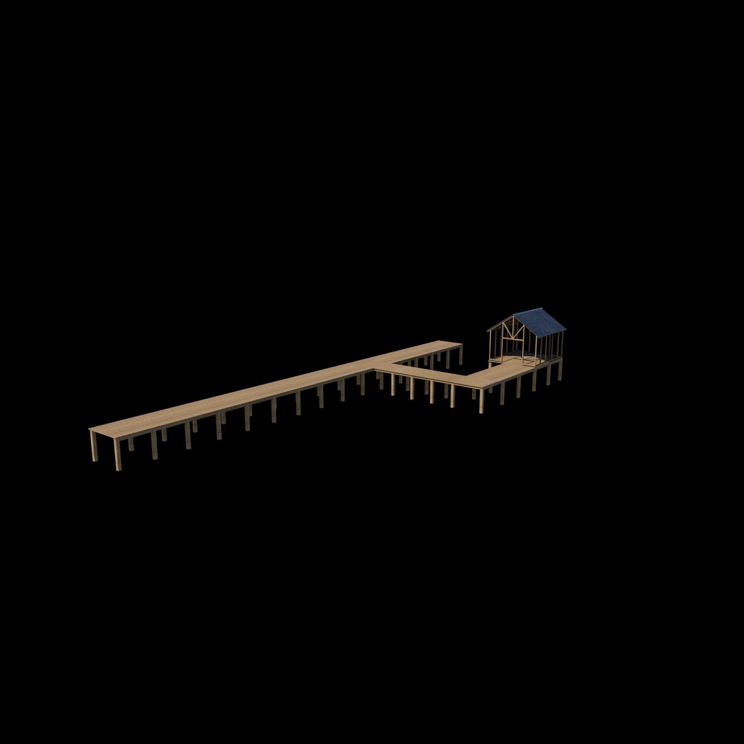 Dock Structure 3D Model Model - TurboSquid 2510969
