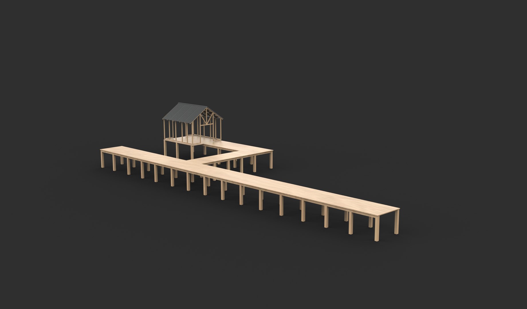 Dock Structure 3D Model Model - TurboSquid 2510969