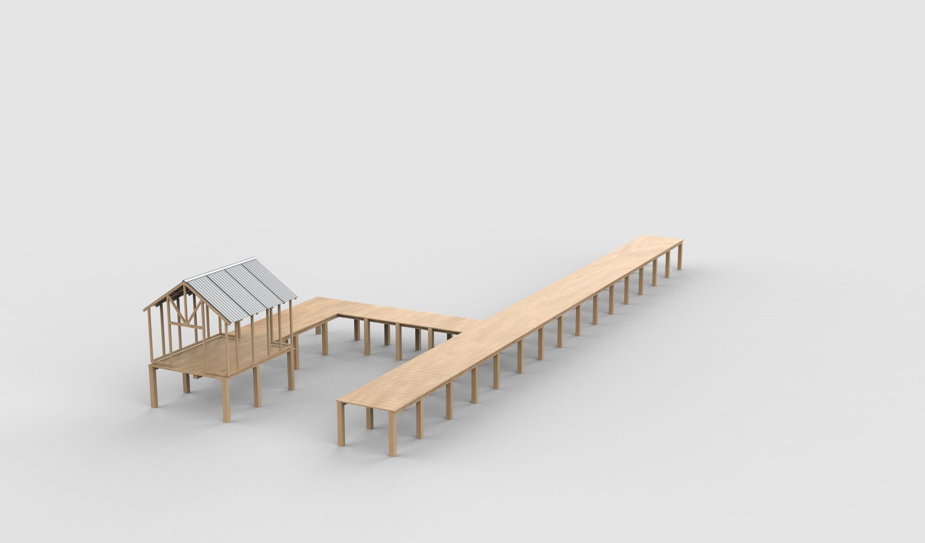 Dock Structure 3D Model Model - TurboSquid 2510969