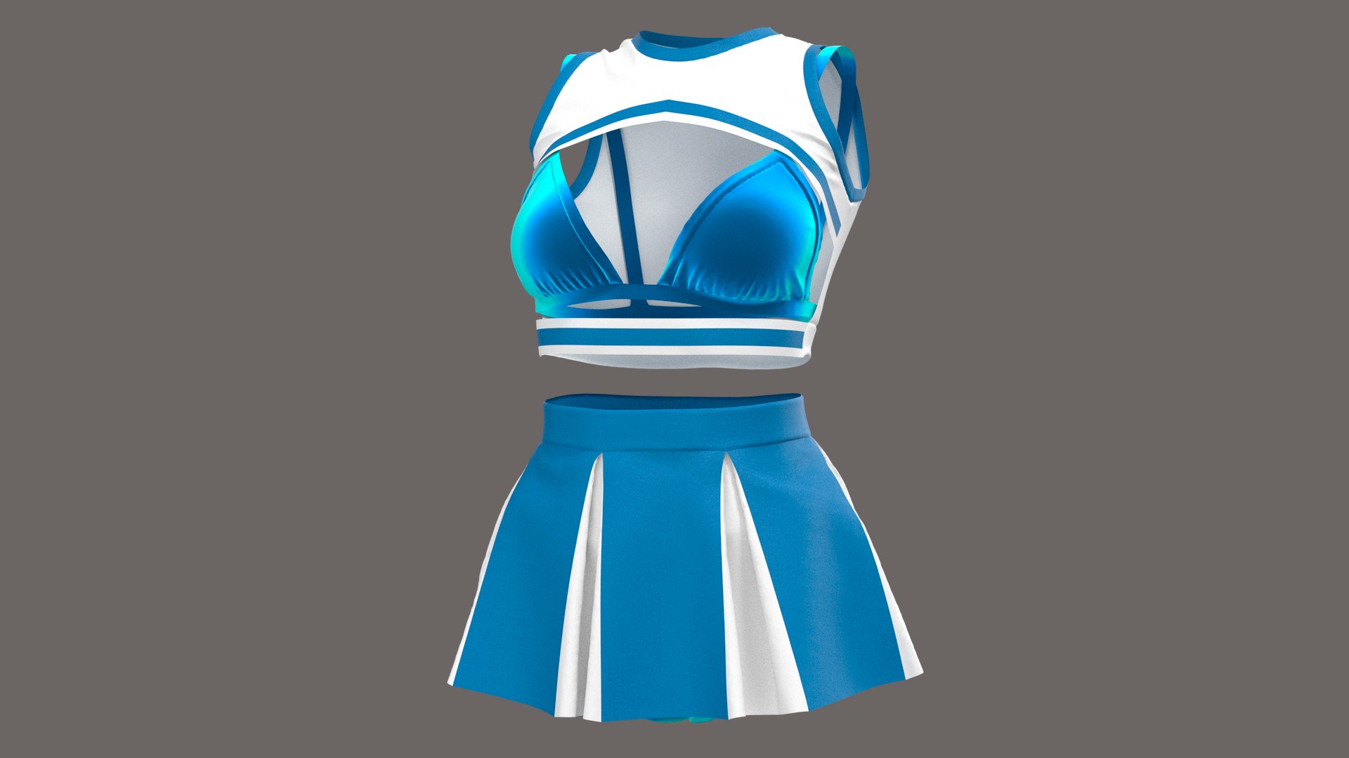 Cheerleader Uniform Clo3D Project OBJ File FBX 3D Model - TurboSquid ...