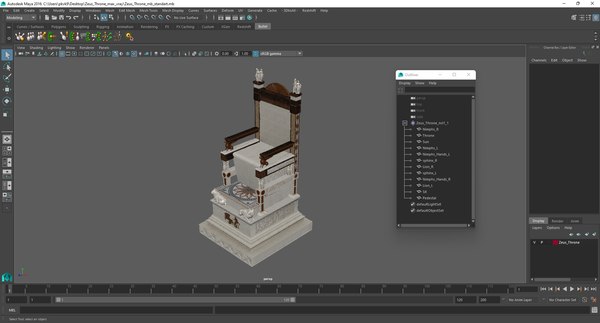 3D Zeus Throne model - TurboSquid 1839949