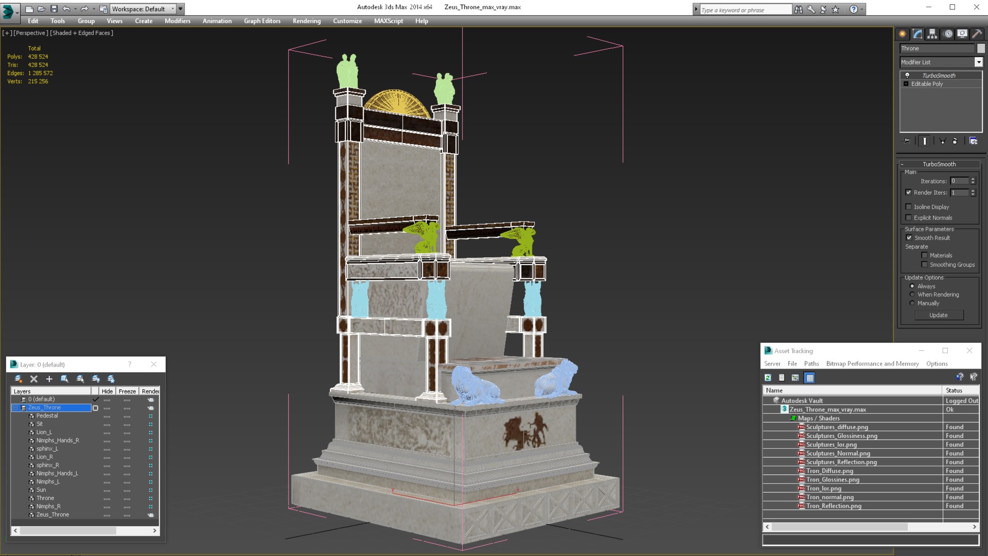 3D Zeus Throne Model - TurboSquid 1839949