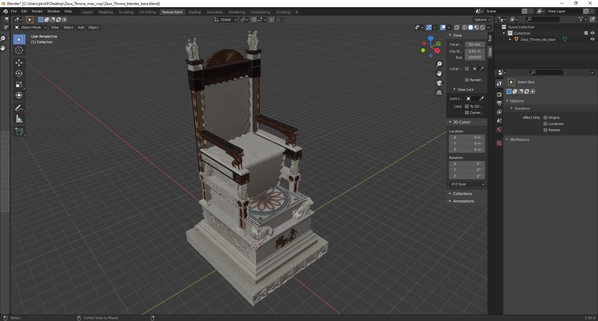 3D Zeus Throne Model - TurboSquid 1839949