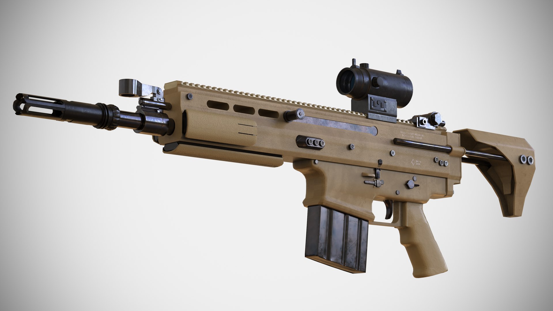 3D Fn Scar - Details Model - TurboSquid 1489155