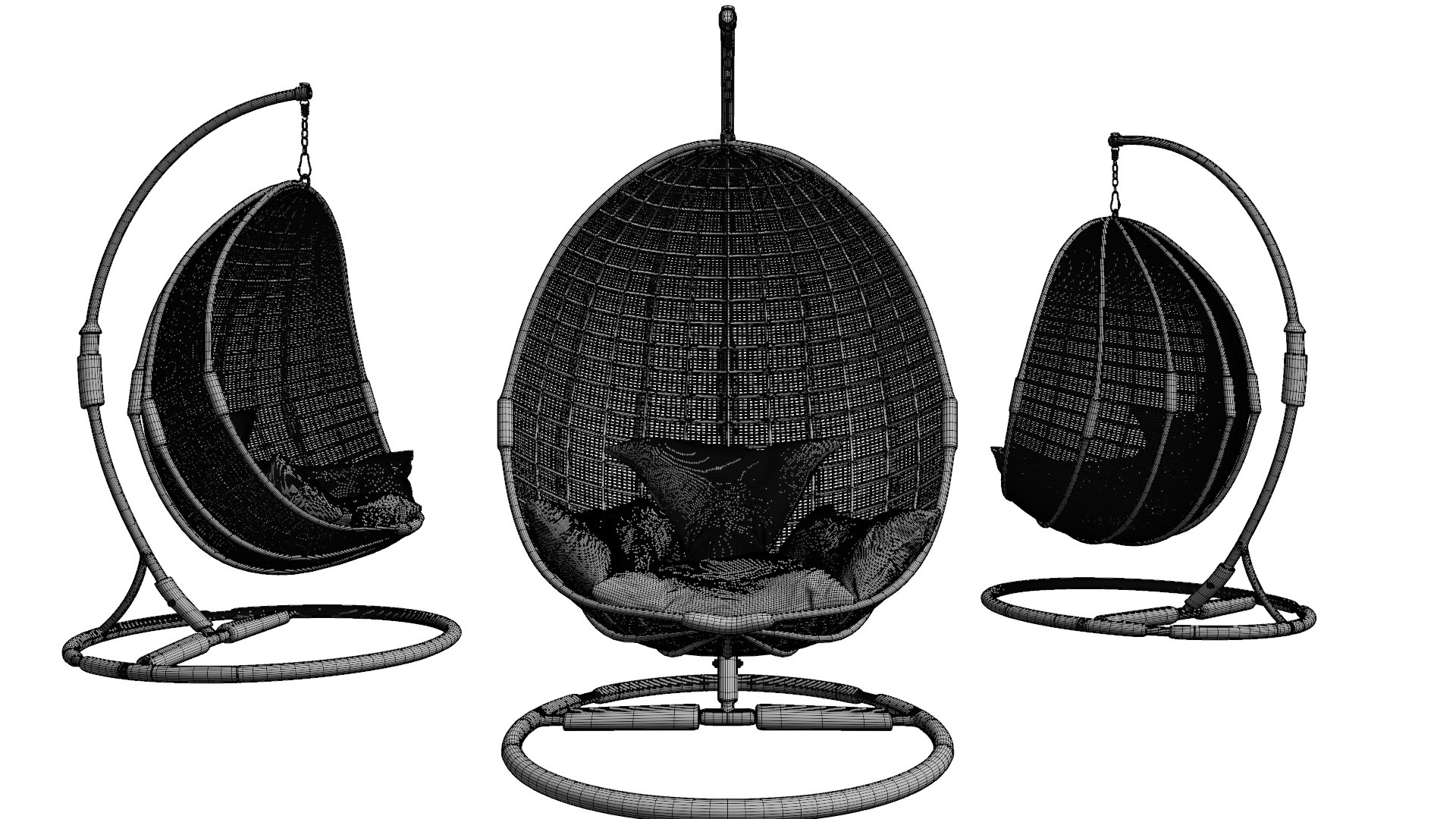 3D Realistic Egg Chair - TurboSquid 1789067