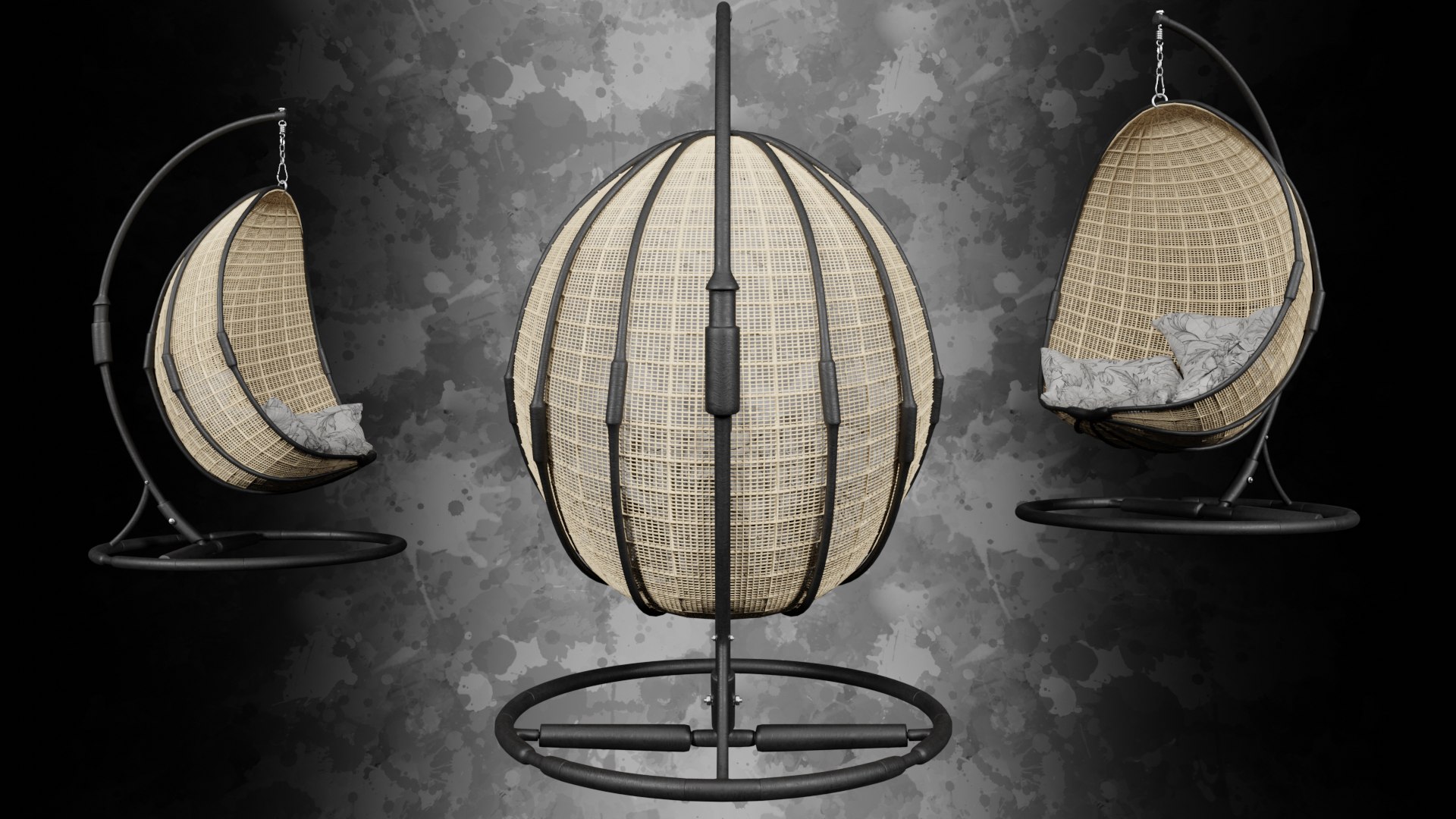 3D Realistic Egg Chair - TurboSquid 1789067