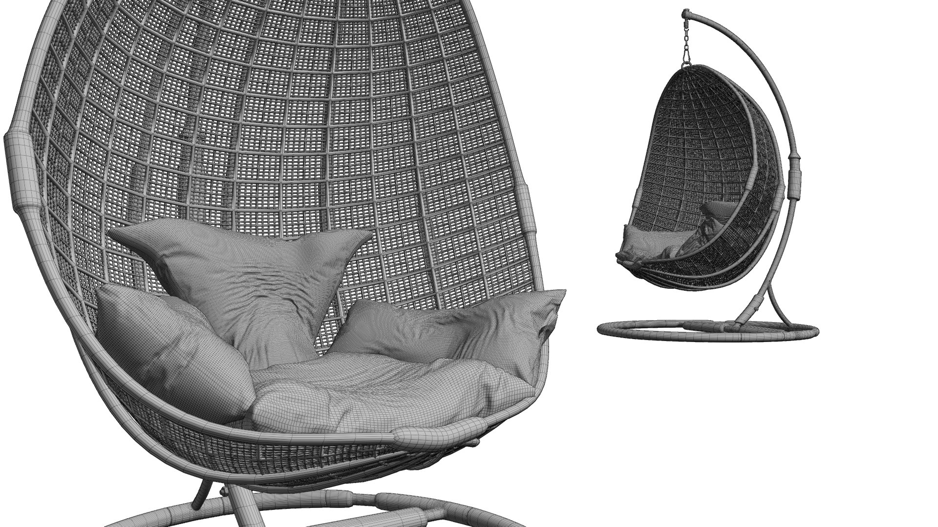 3D Realistic Egg Chair - TurboSquid 1789067