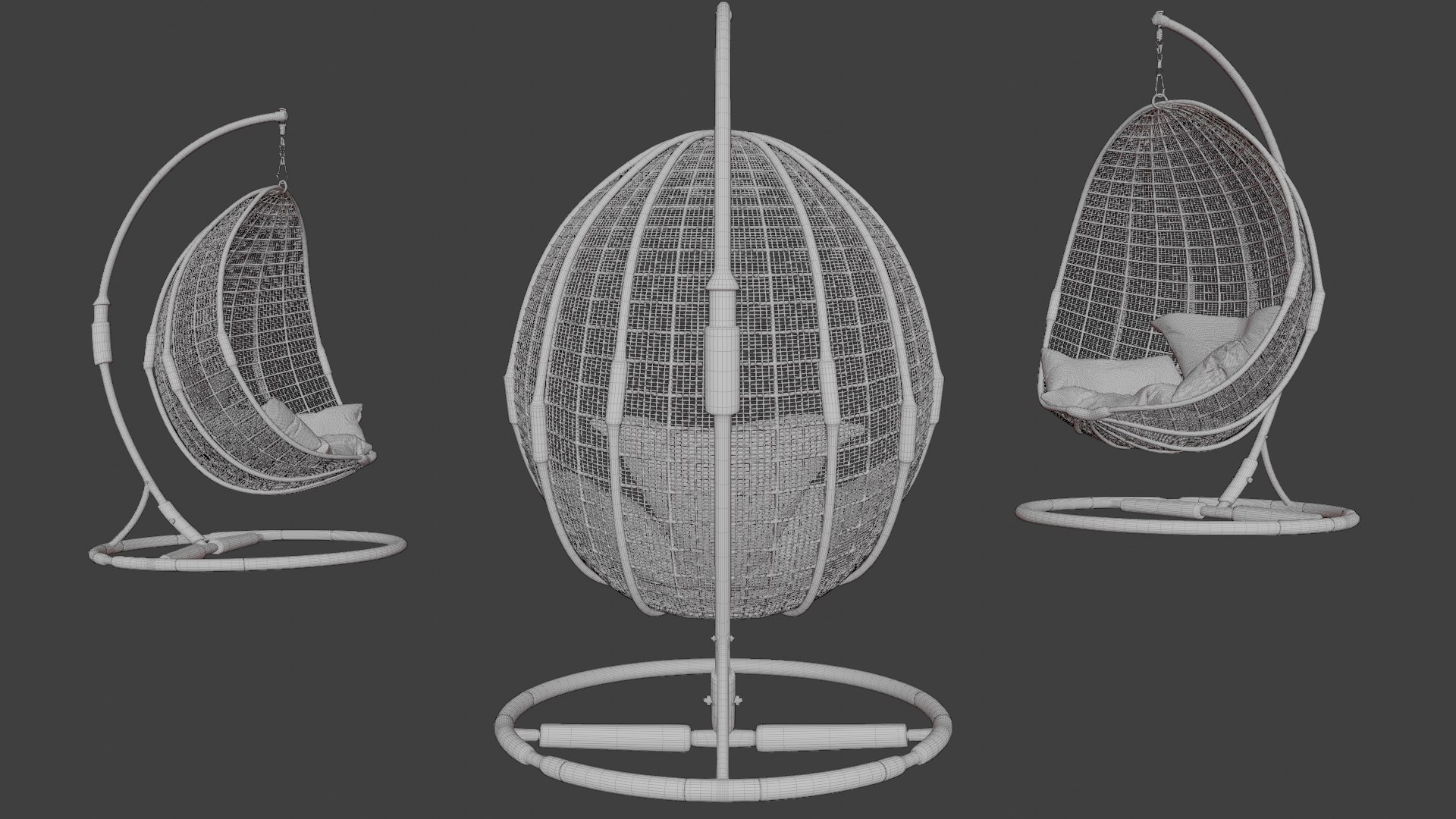 3D Realistic Egg Chair - TurboSquid 1789067