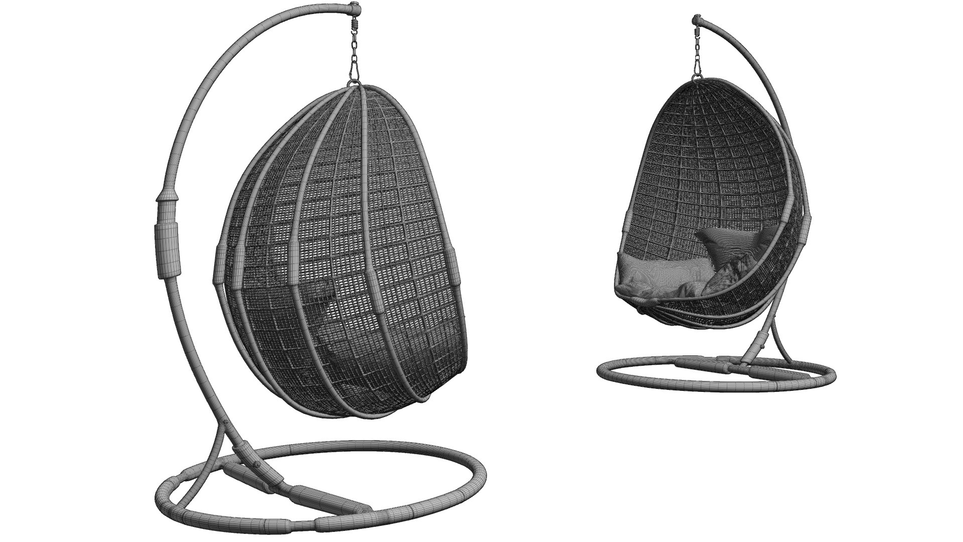 3D Realistic Egg Chair - TurboSquid 1789067