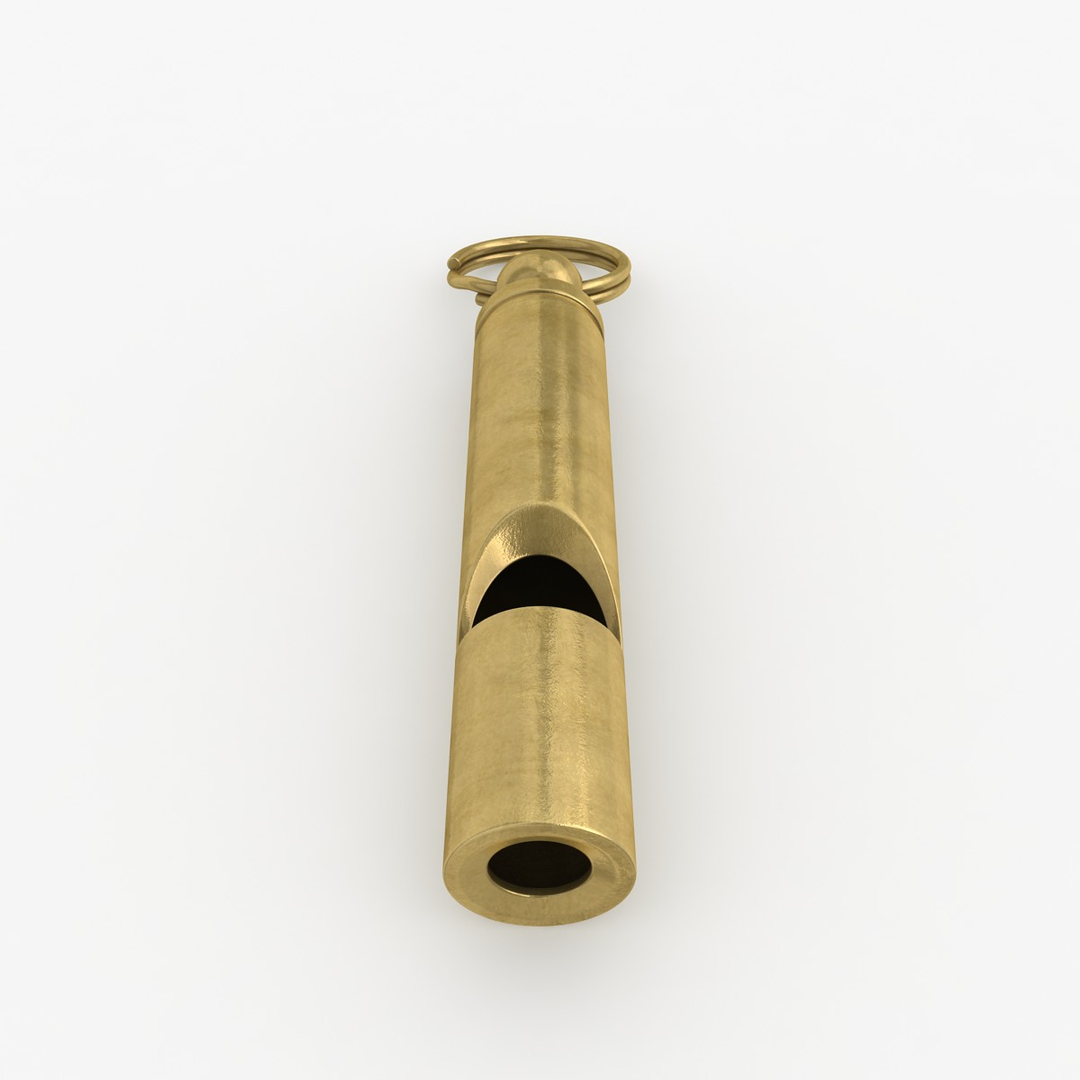 Whistle 3 Gold Bronze 3d Model