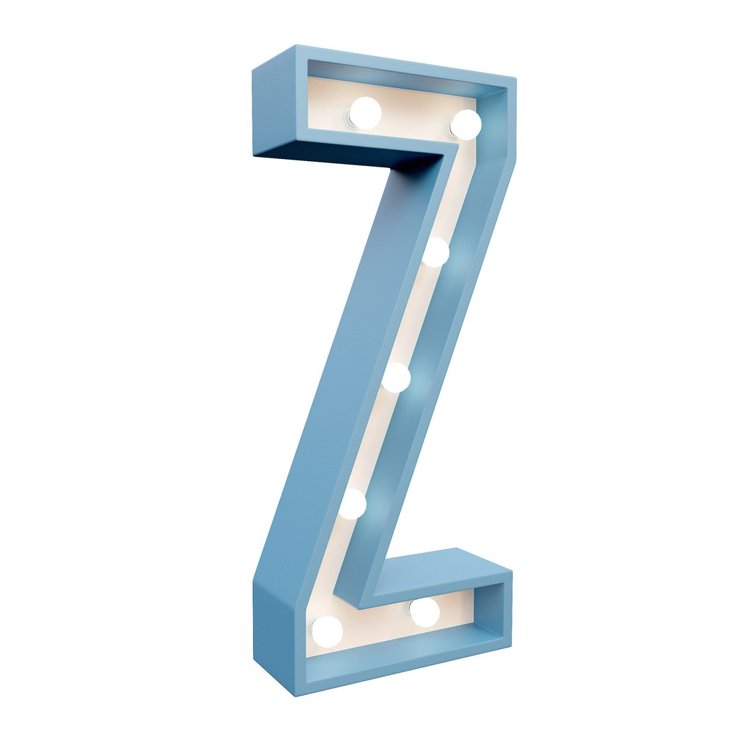 3D Model Marquee Letter Z Led Glow Sign - TurboSquid 1973916
