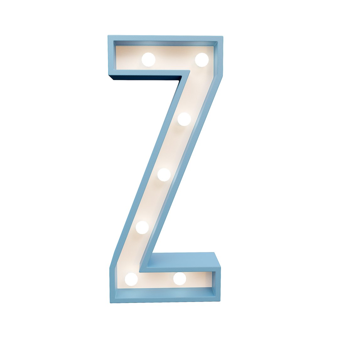 3D Model Marquee Letter Z Led Glow Sign - TurboSquid 1973916