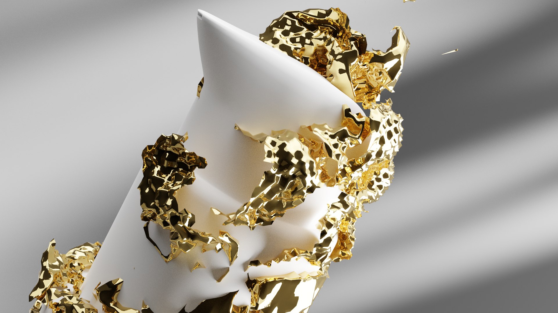 Golden Peel-Off Effect 3D - TurboSquid 2232358