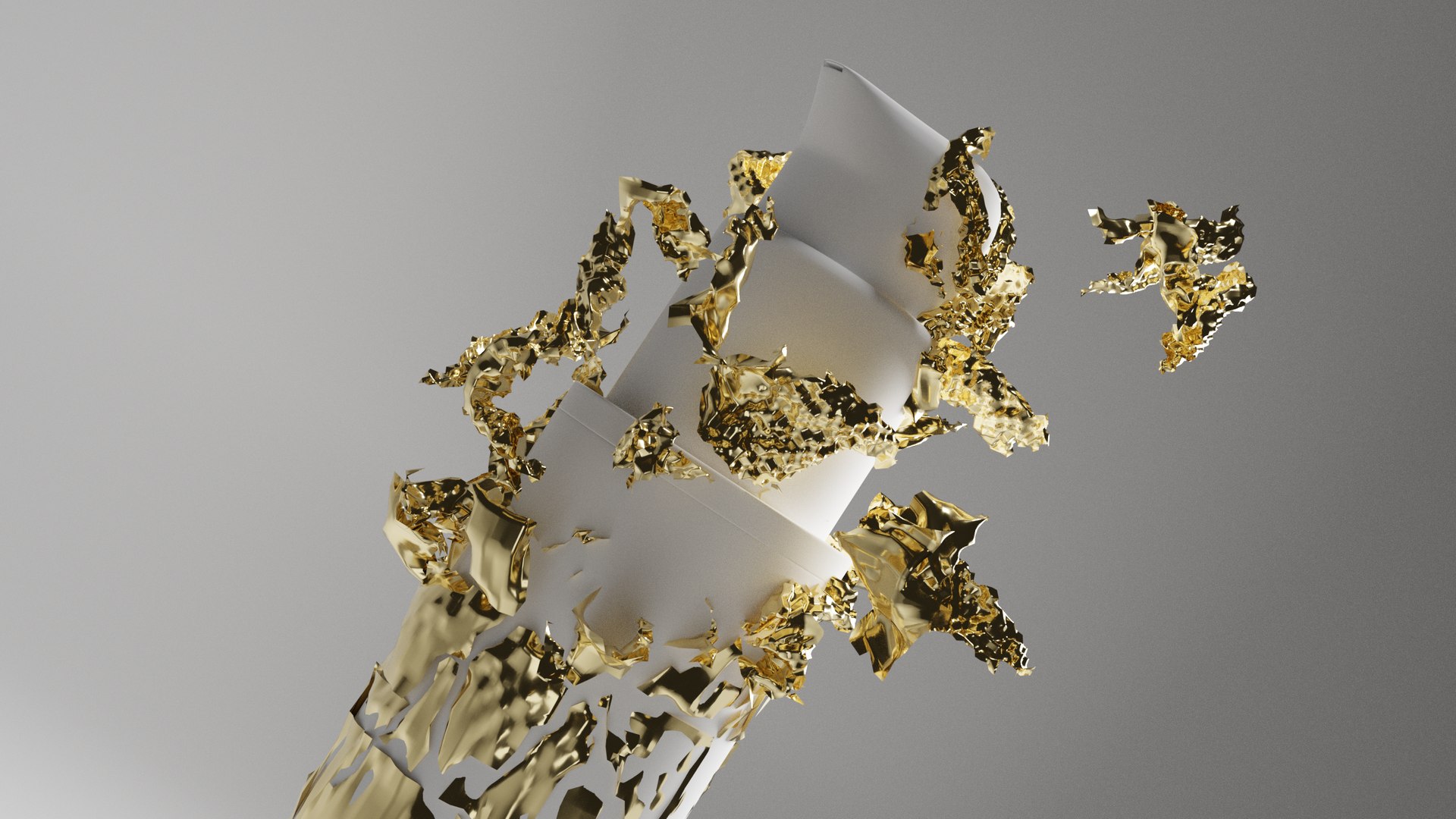 Golden Peel-Off Effect 3D - TurboSquid 2232358