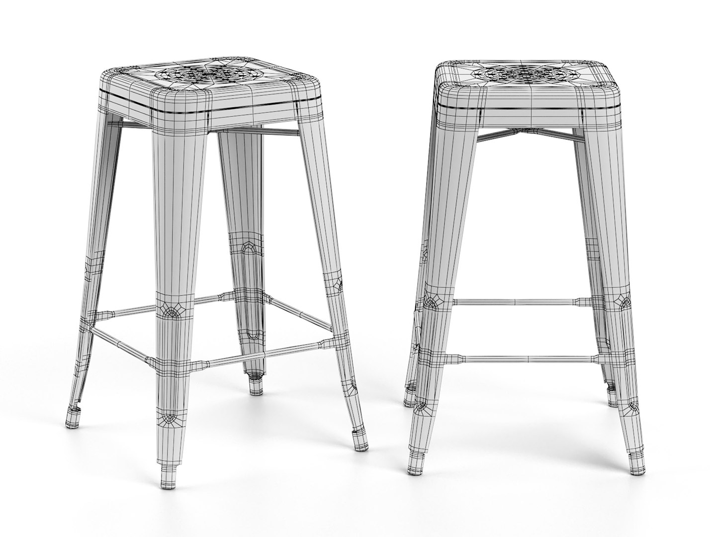 Indus Barstool 66cm RendezVousDeco 3D Model - TurboSquid 2294725