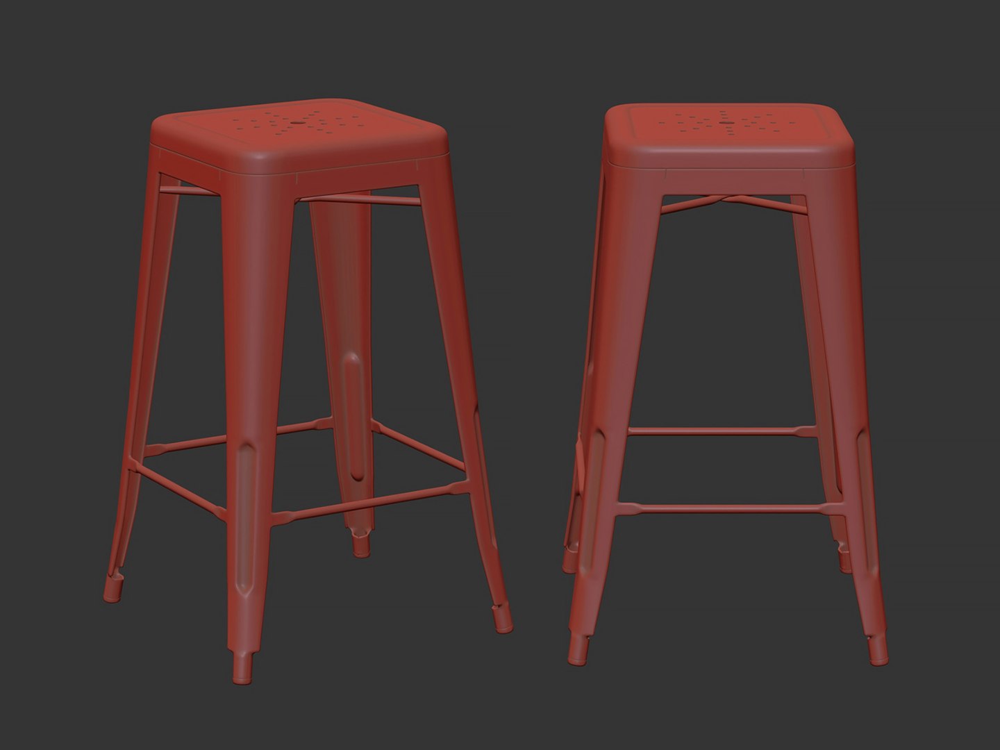 Indus Barstool 66cm RendezVousDeco 3D Model - TurboSquid 2294725