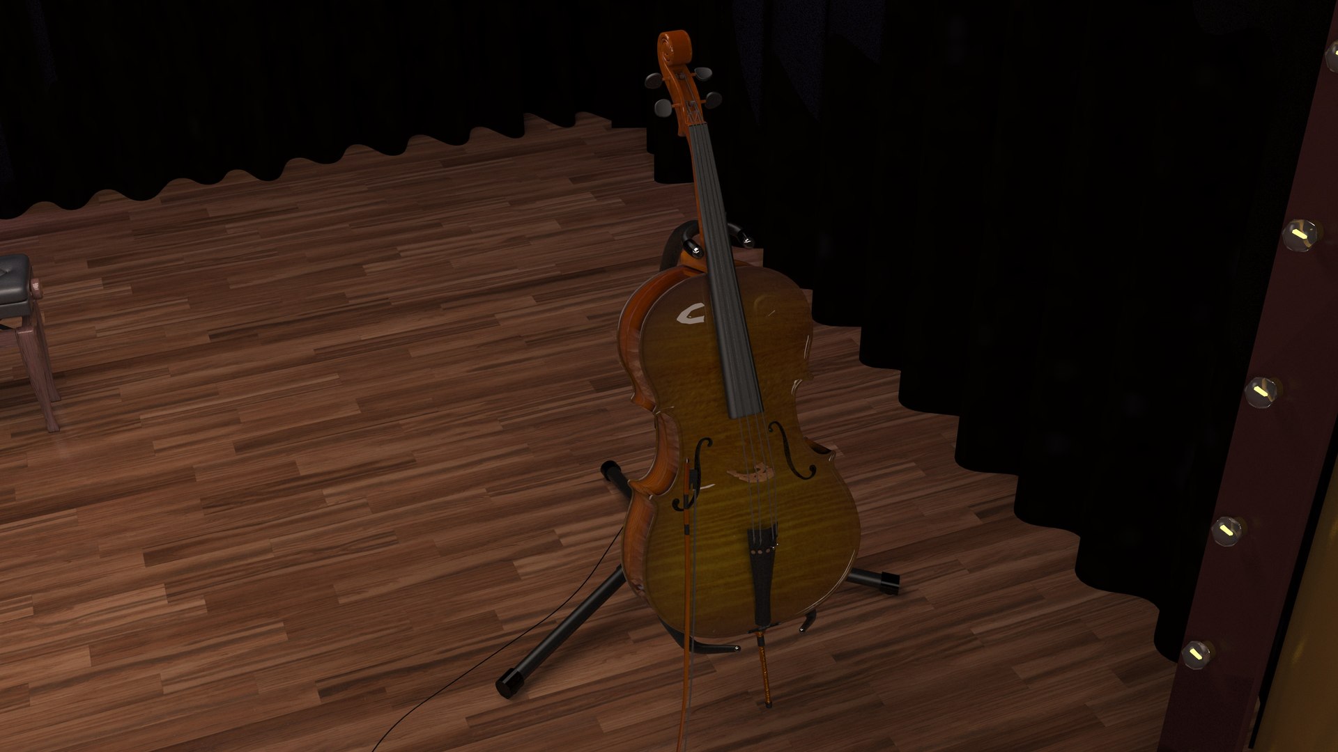 Theatre Stage and Music Instrument 3D model - TurboSquid 2026597