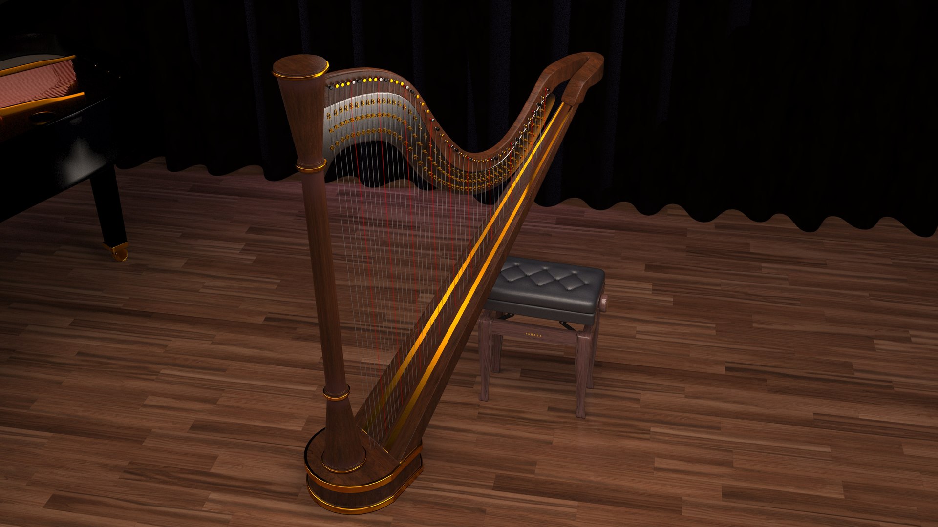 Theatre Stage and Music Instrument 3D model - TurboSquid 2026597