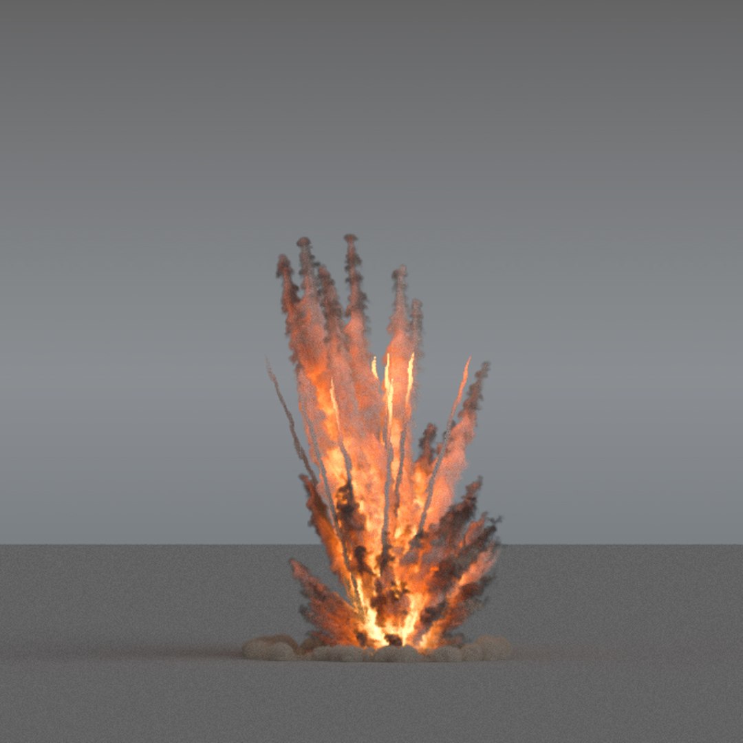 3D Ground Explosion Trails 03 - Vdb - TurboSquid 2226993