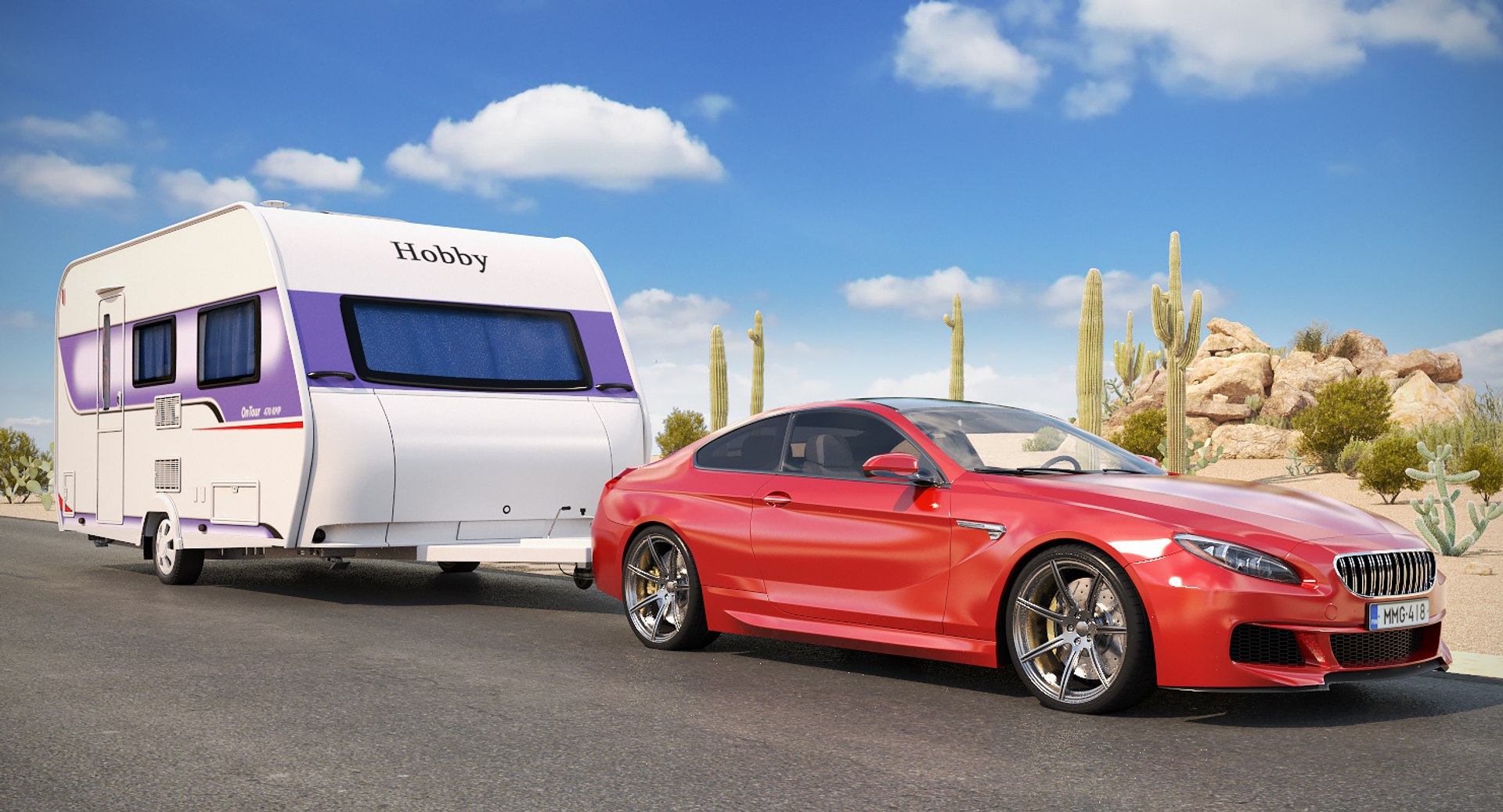 Sedan Hobby Caravan Ontour Model - TurboSquid 1270852