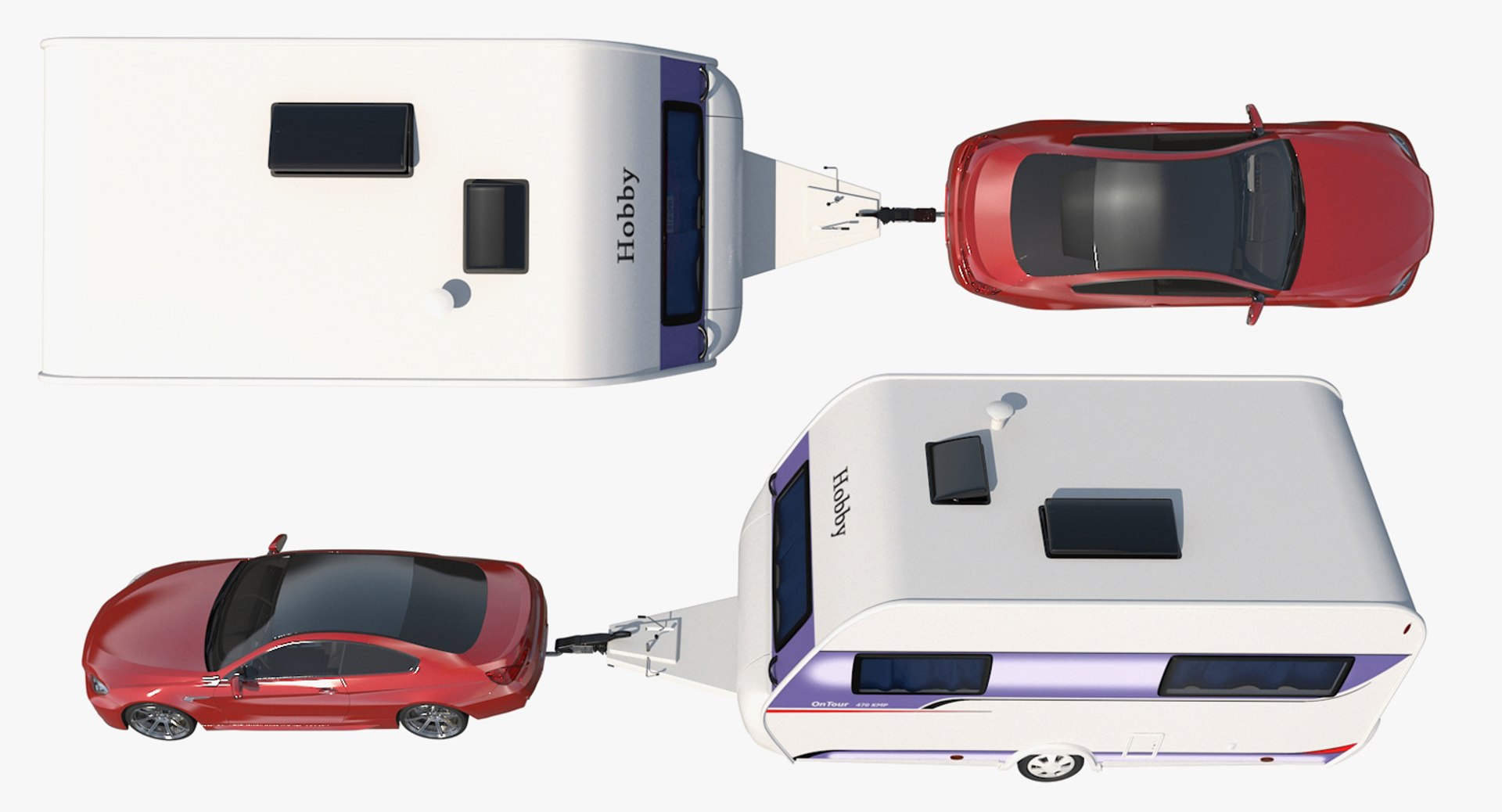 Sedan Hobby Caravan Ontour Model - TurboSquid 1270852