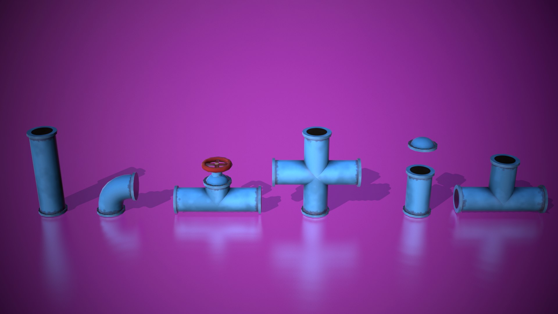Stylized Modular Pipes Ready Model - TurboSquid 1448060