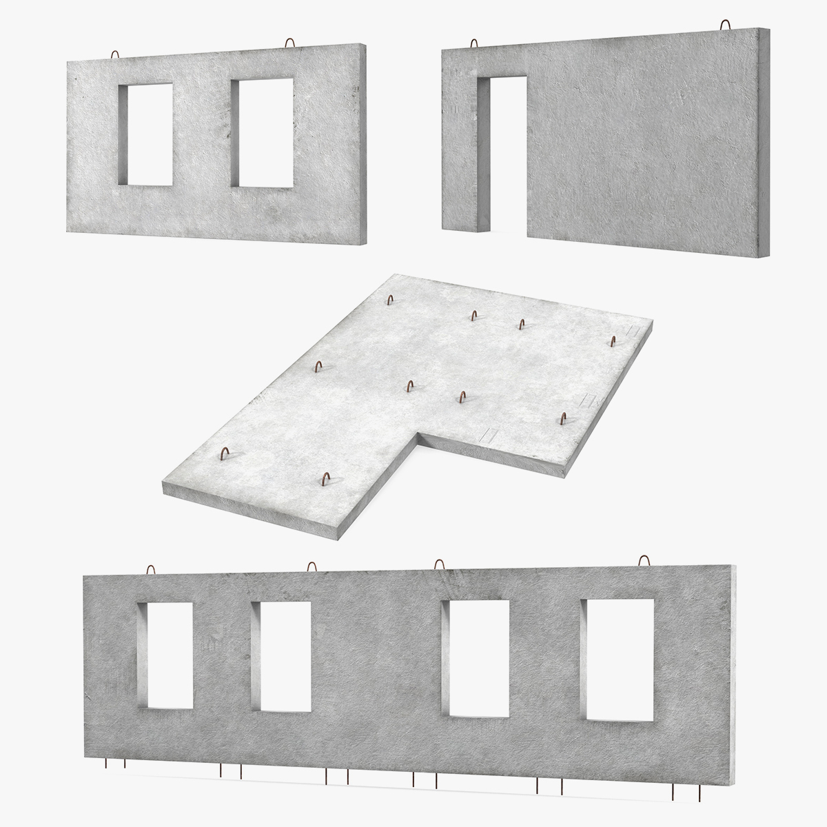 3D model concrete panels precast - TurboSquid 1701702
