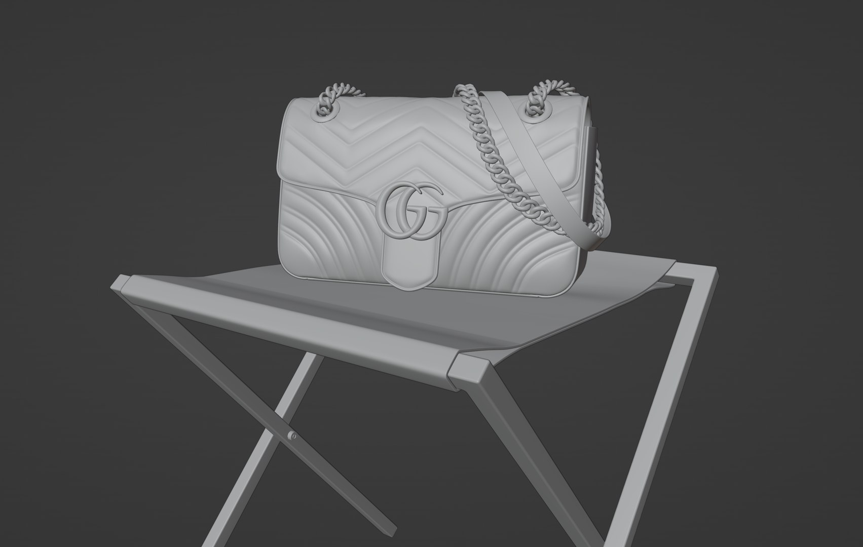 3D Handbag Stand With Gucci GG MARMONT MINI SHOULDER BAG - TurboSquid ...