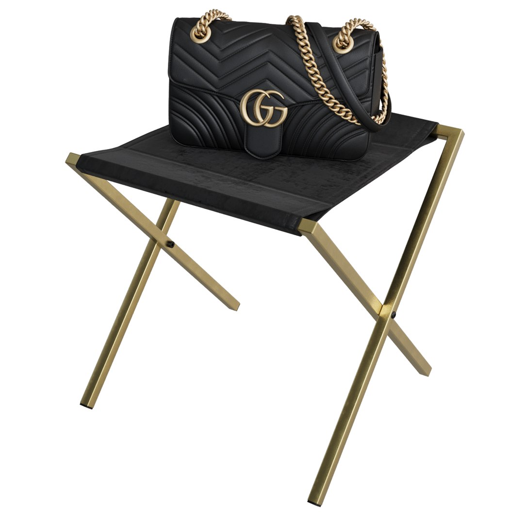 3D Handbag Stand With Gucci GG MARMONT MINI SHOULDER BAG - TurboSquid ...