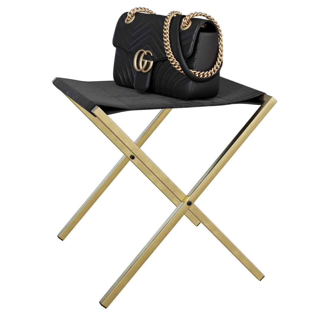3D Handbag Stand With Gucci GG MARMONT MINI SHOULDER BAG - TurboSquid ...