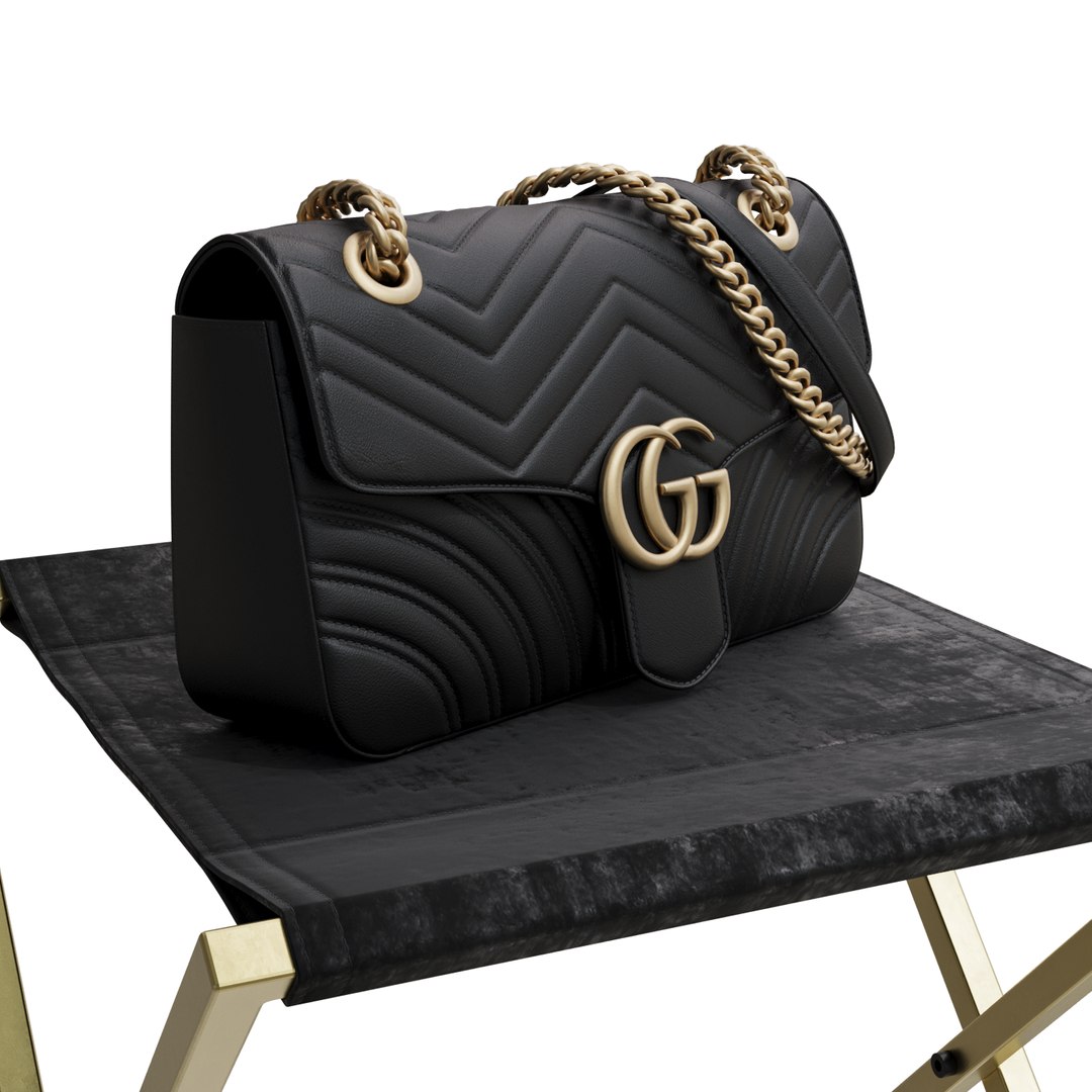 3D Handbag Stand With Gucci GG MARMONT MINI SHOULDER BAG - TurboSquid ...