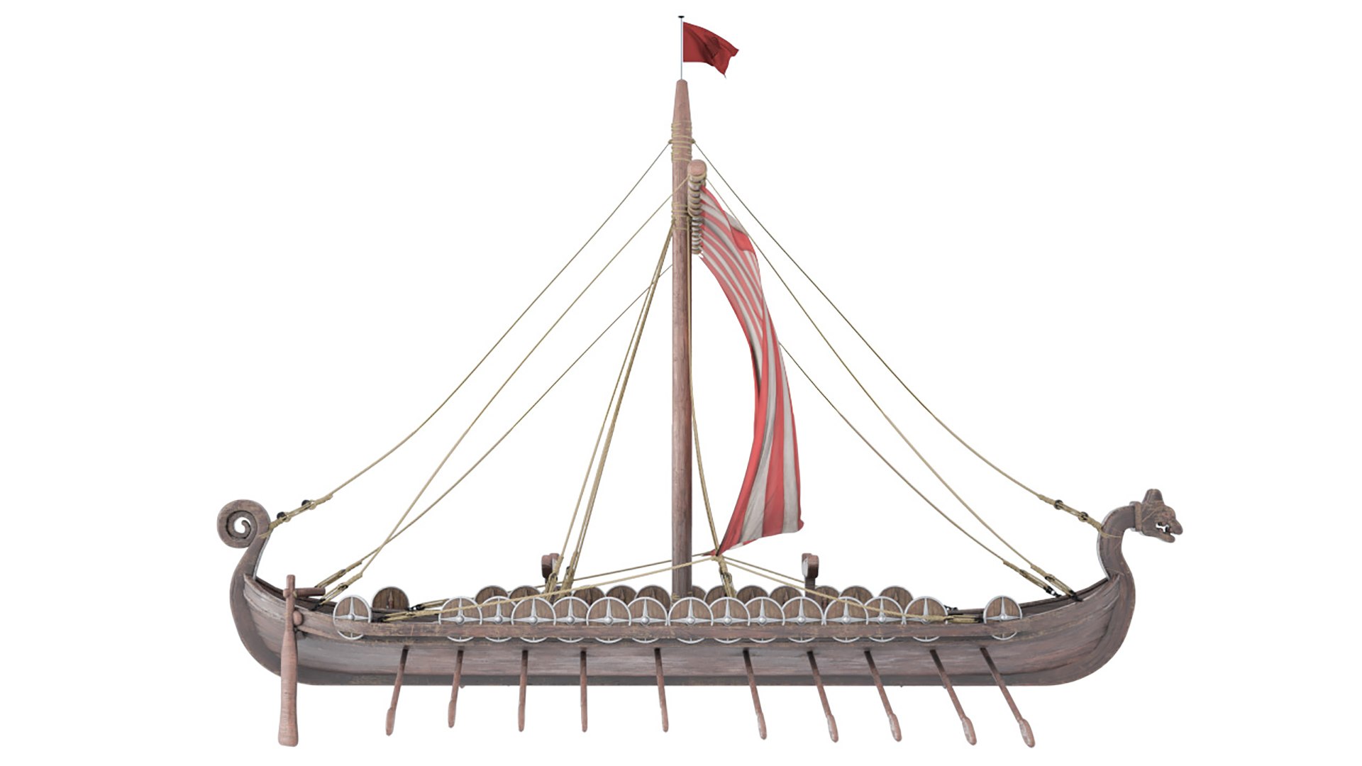 3D Model Drakkar Viking Ship 3D Model - TurboSquid 2099845