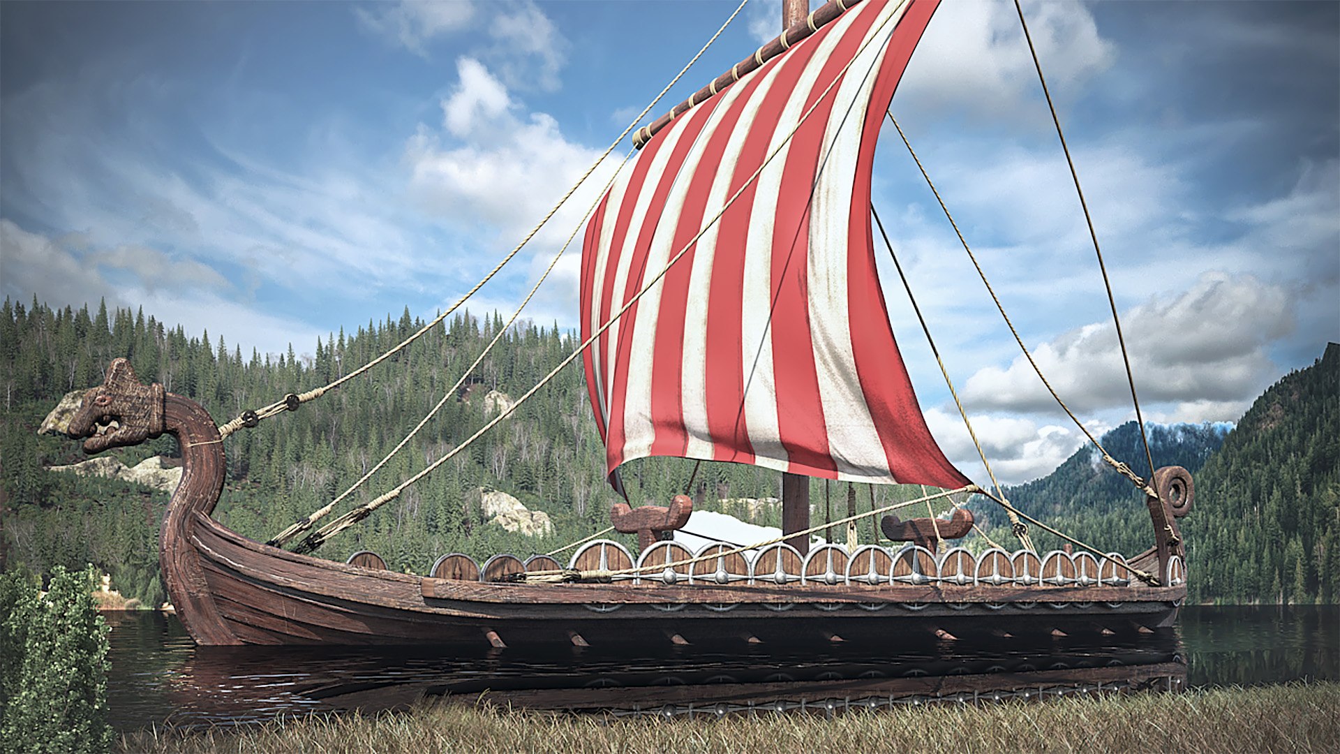 3D Model Drakkar Viking Ship 3D Model - TurboSquid 2099845