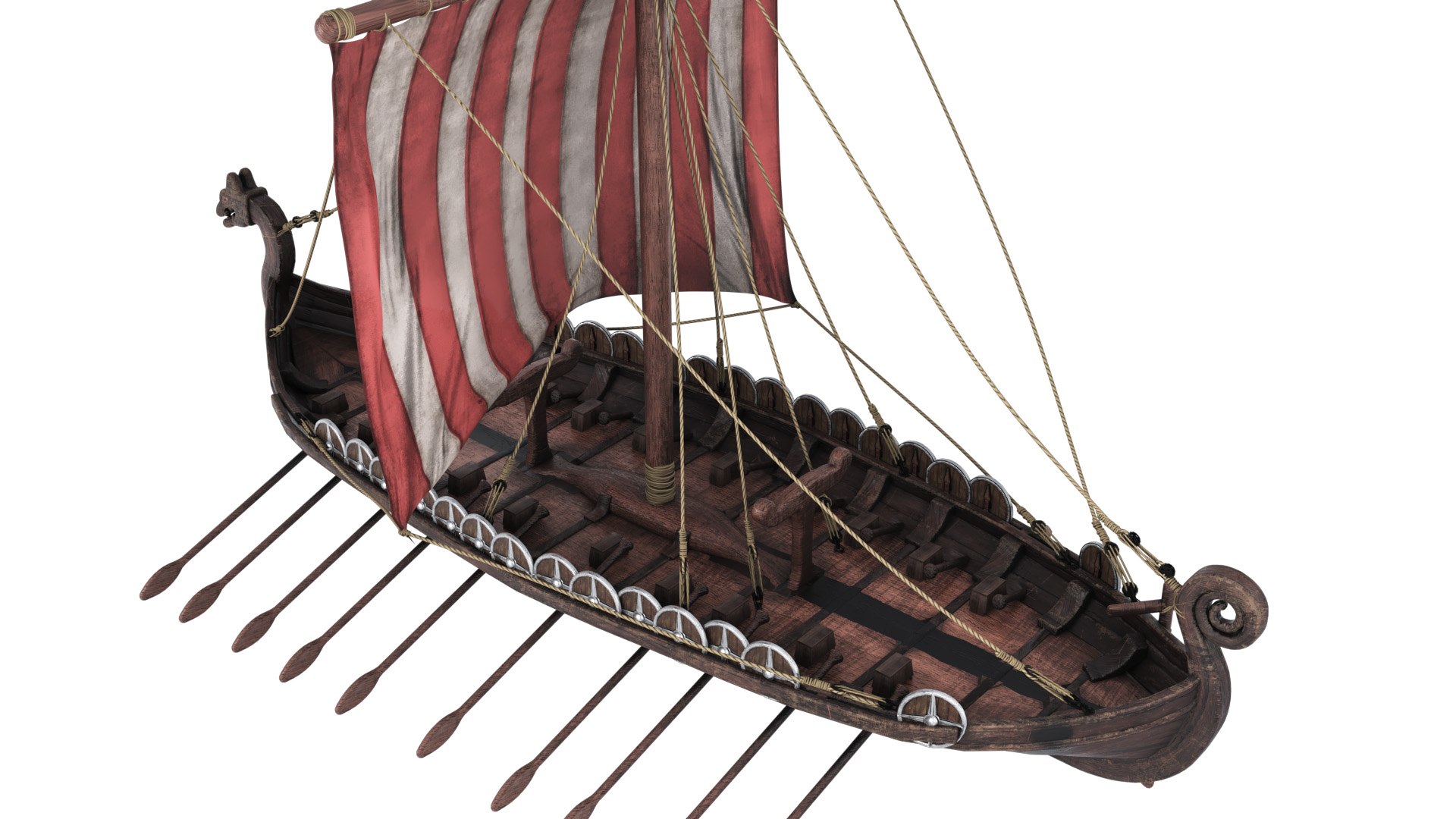 3D Model Drakkar Viking Ship 3D Model - TurboSquid 2099845