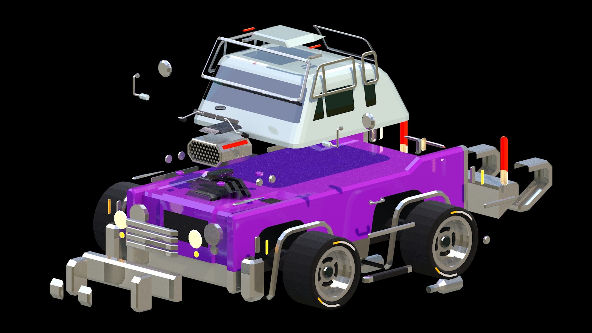 Drag Racer - Purple 3D Model - TurboSquid 2133695
