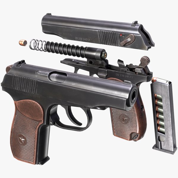 Makarov gun disassemble model - TurboSquid 1896593