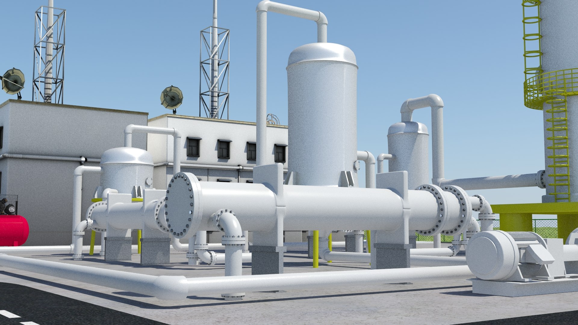 Plant Refinery Chemical Syngas 3D Model - TurboSquid 1548737