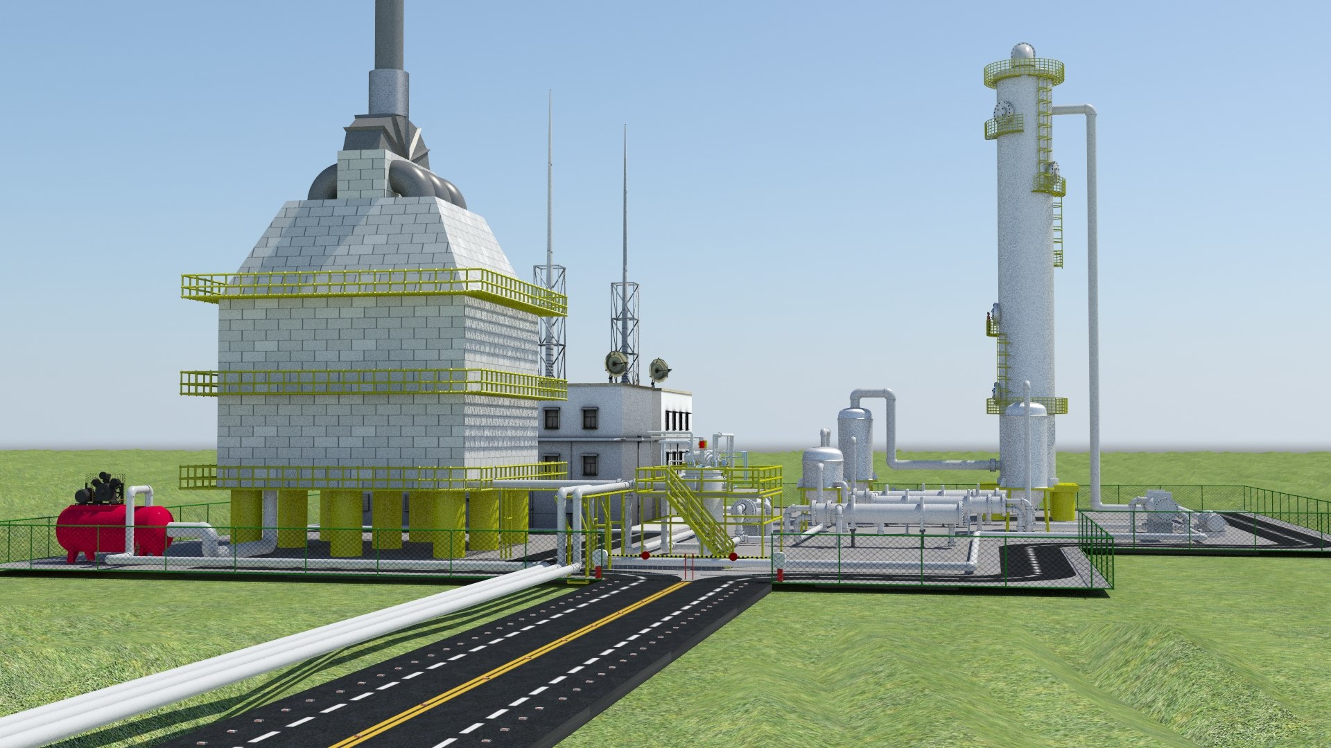 Plant Refinery Chemical Syngas 3D Model - TurboSquid 1548737