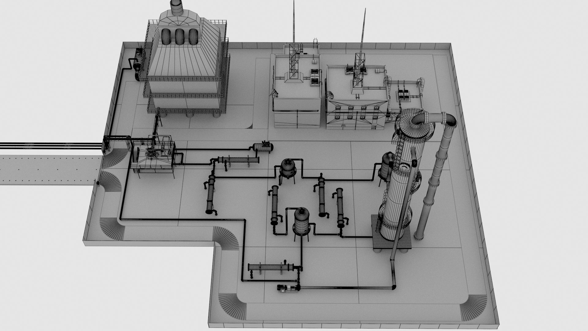 Plant Refinery Chemical Syngas 3D Model - TurboSquid 1548737