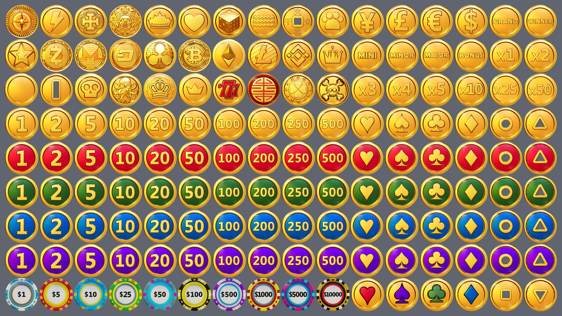 3D Coins 1 model - TurboSquid 1970087