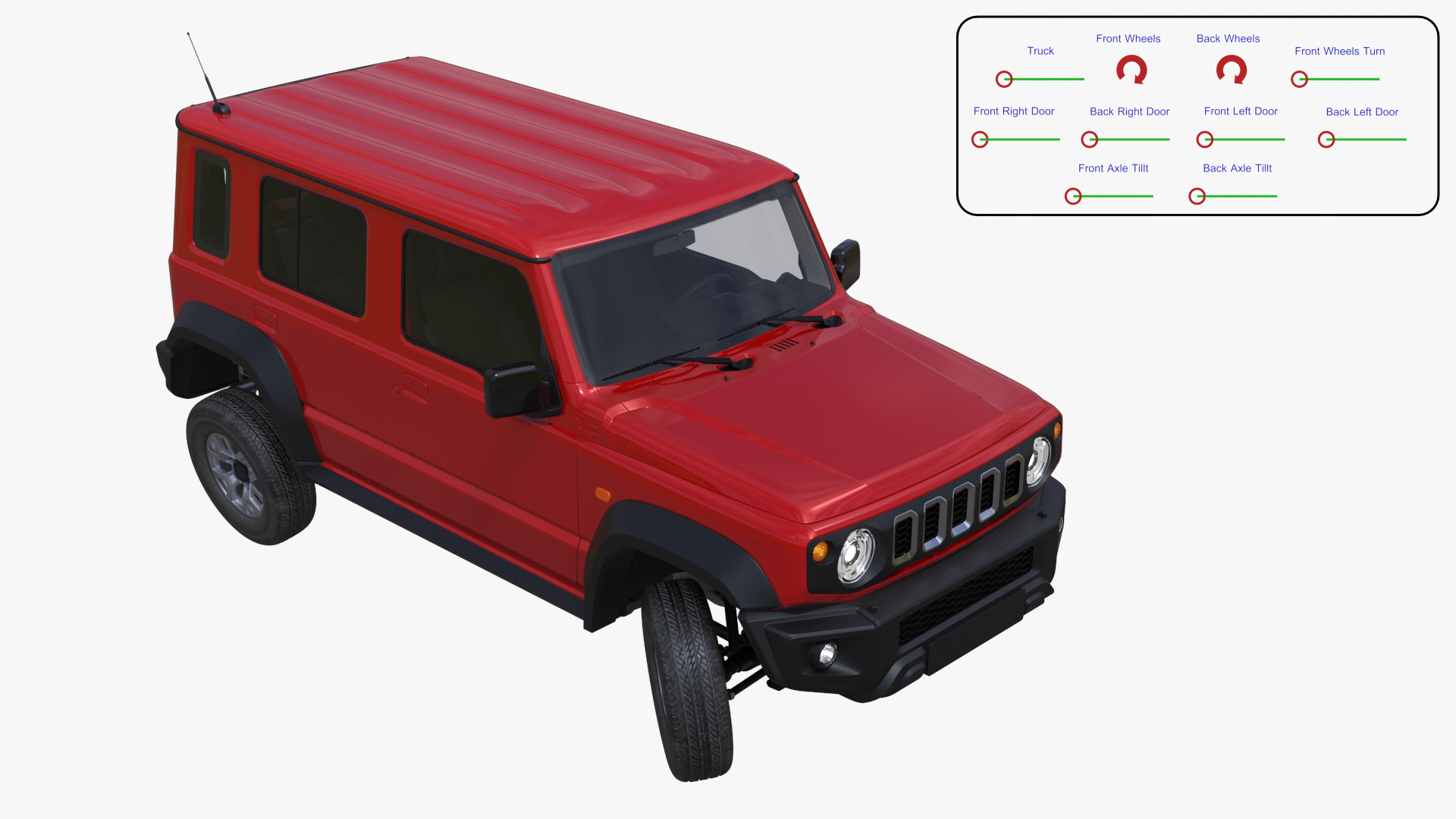 Modern All Wheel Drive Red SUV Rigged 3D Model - TurboSquid 2383081