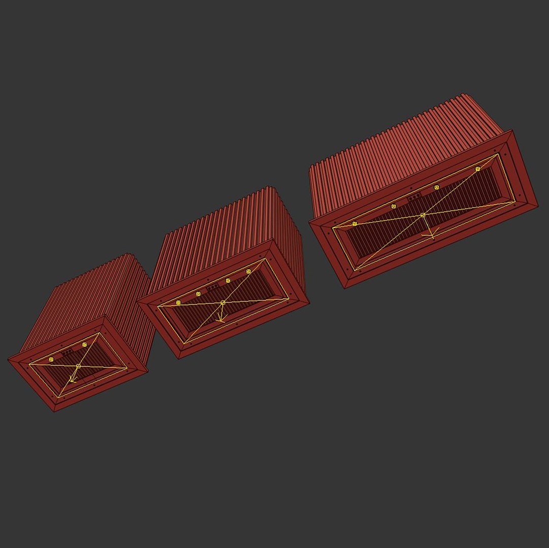 Ribbed Kitchen Vent Hoods 3 Sizes 36 inch - 48 inch - 60 inch 3D model ...