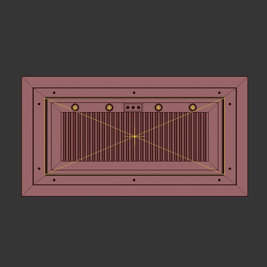 Ribbed Kitchen Vent Hoods 3 Sizes 36 inch - 48 inch - 60 inch 3D model ...