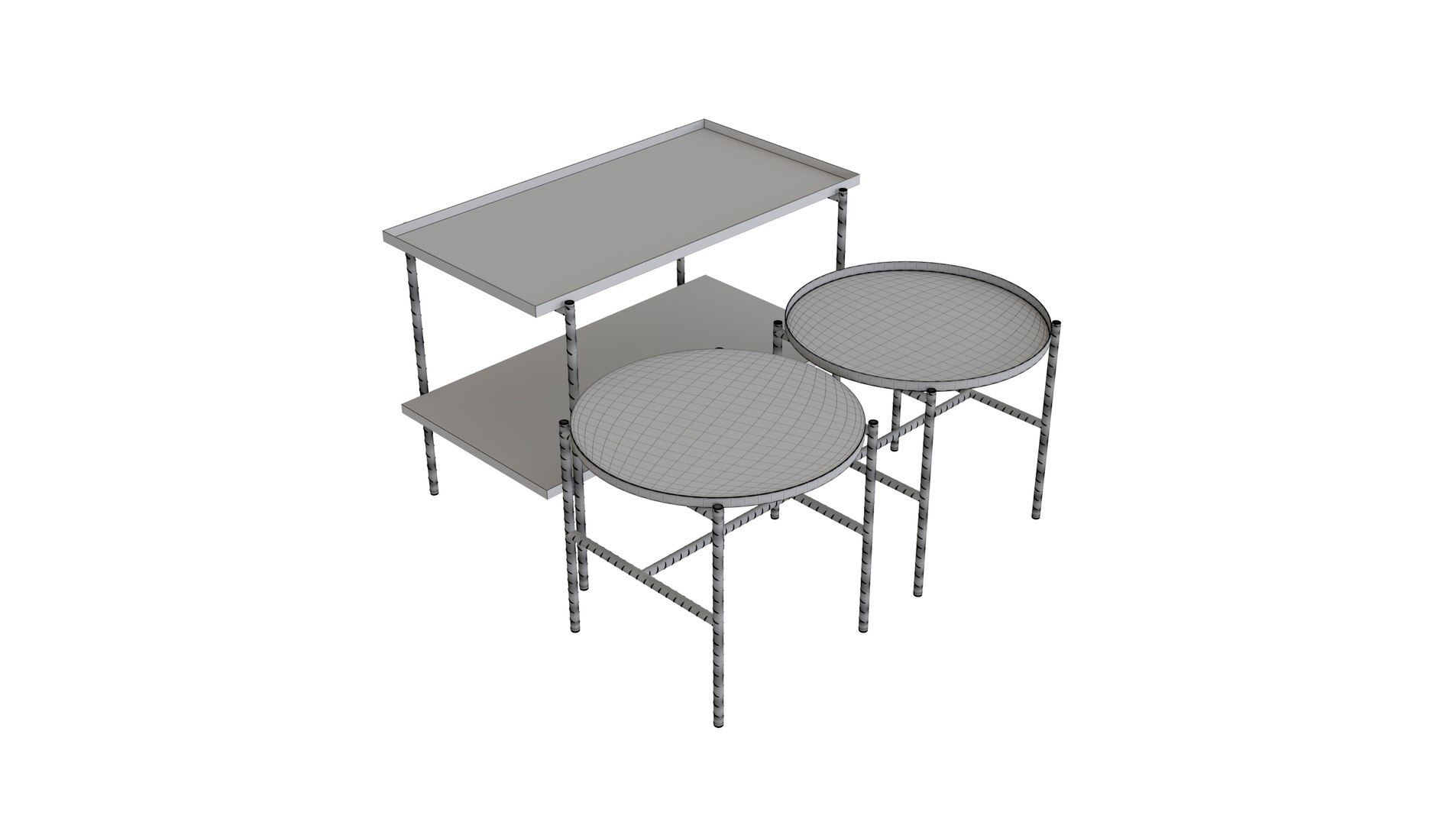 Rebar Side Table Model - TurboSquid 1947284