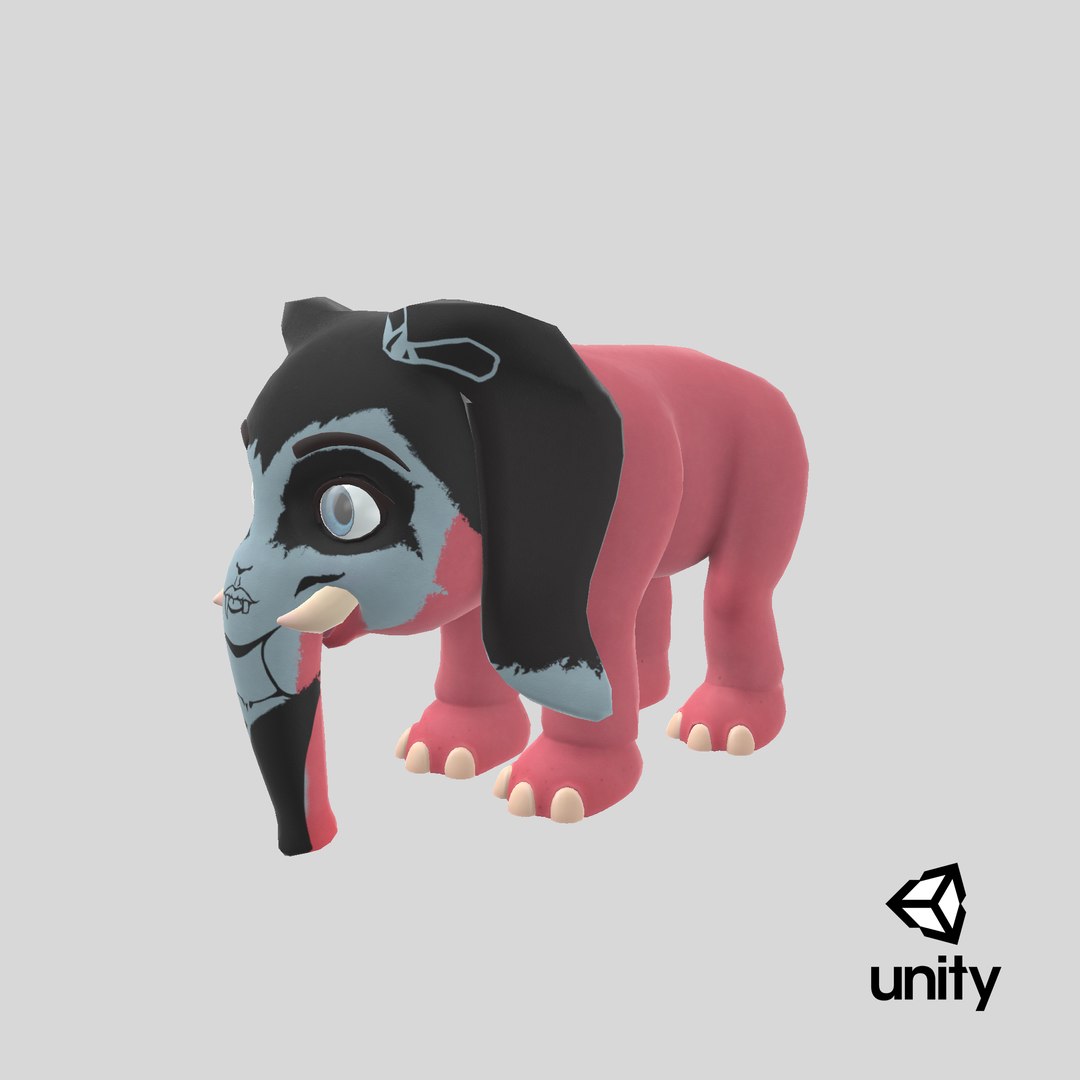 3D Cartoon Elephant - Girl - TurboSquid 1346529