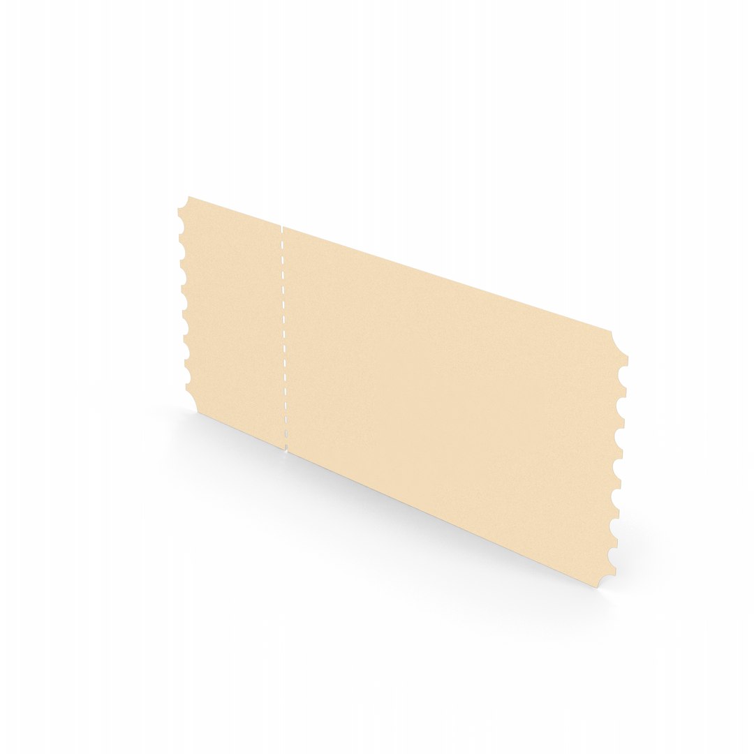 Paper Ticket 3D - TurboSquid 2026135